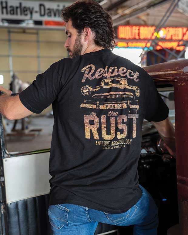 Respect The Rust Pocket Tee | Antique Archaeology
