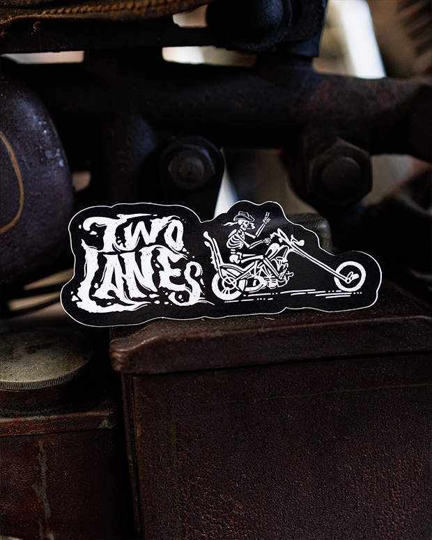 Two Lane Skeleton Sticker | Antique Archaeology