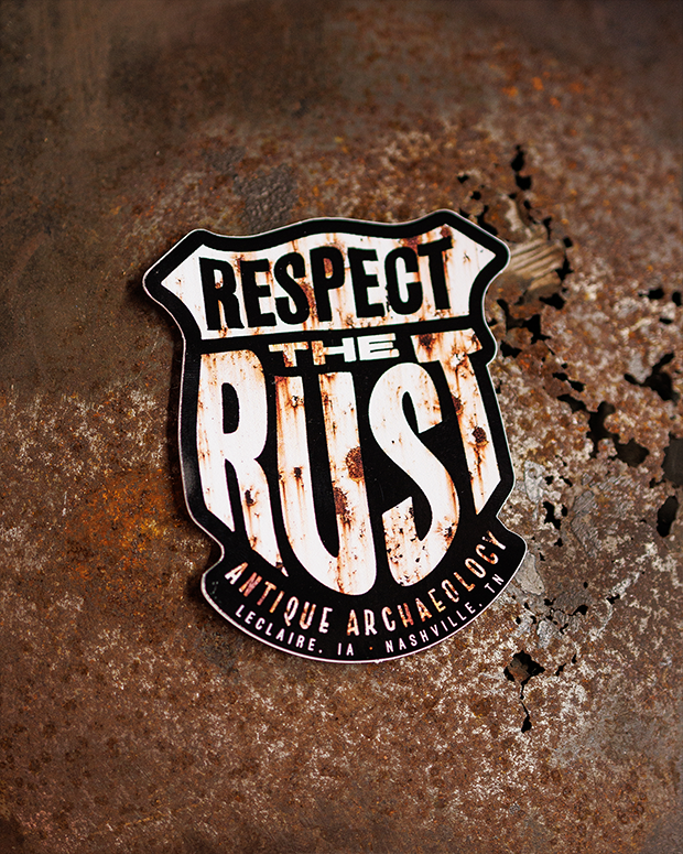 Rust Badge Sticker | Antique Archaeology