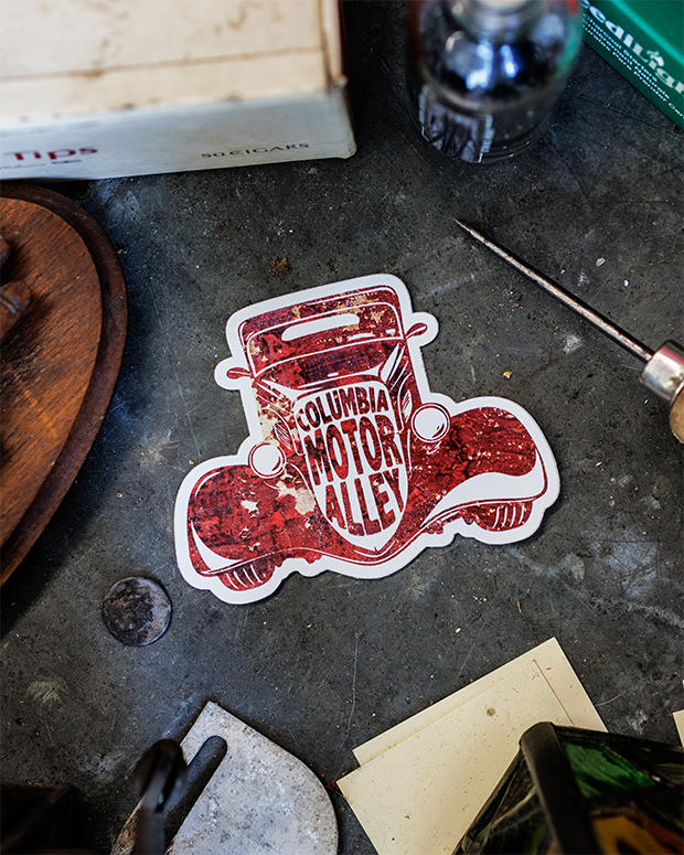 CMA RED CAR GRILL STICKER | Antique Archaeology