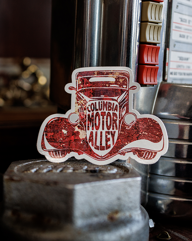 CMA RED CAR GRILL STICKER | Antique Archaeology
