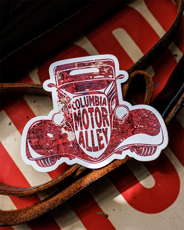 CMA RED CAR GRILL STICKER | Antique Archaeology