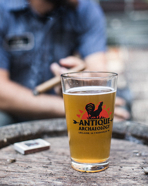 Classic Logo Pint Glass | Antique Archaeology