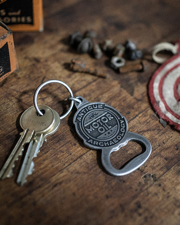Motor Oil Bottle Opener Keychain | Antique Archaeology