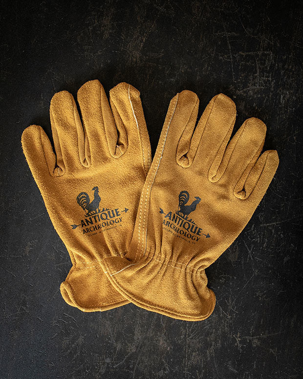 Suede Tan Work Gloves | Antique Archaeology